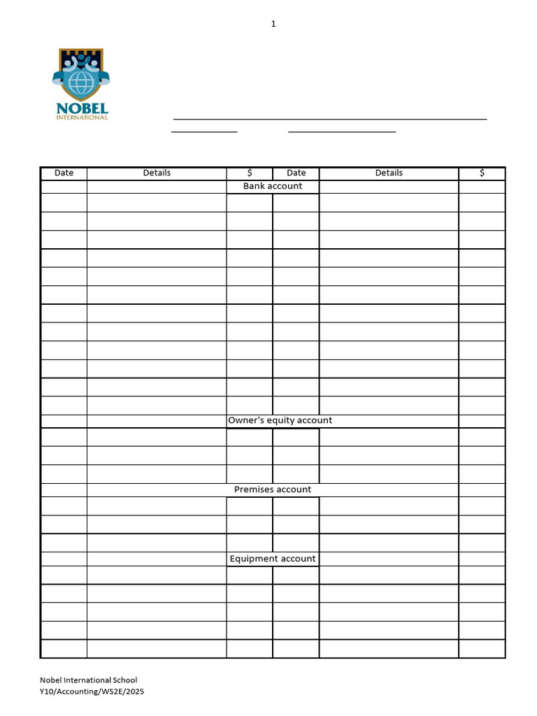WS2E-2025 Double Entry Bookkeeping | PDF
