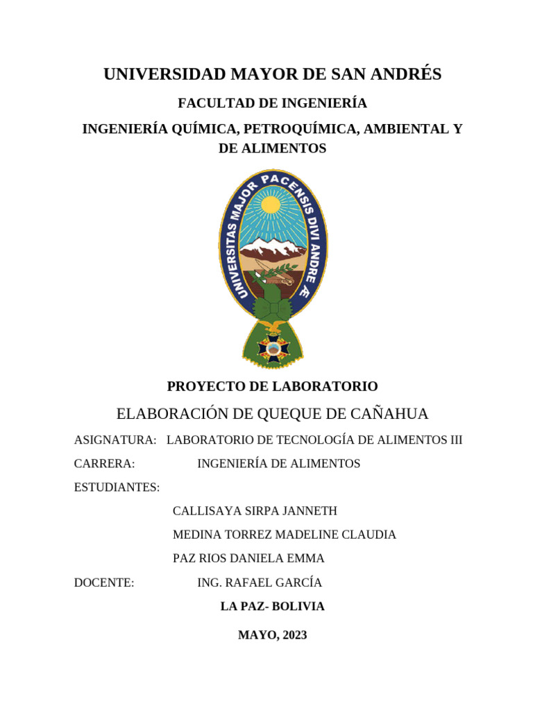 INFORME PROYECTO LABO | PDF | Bicarbonato de sodio | Almidón