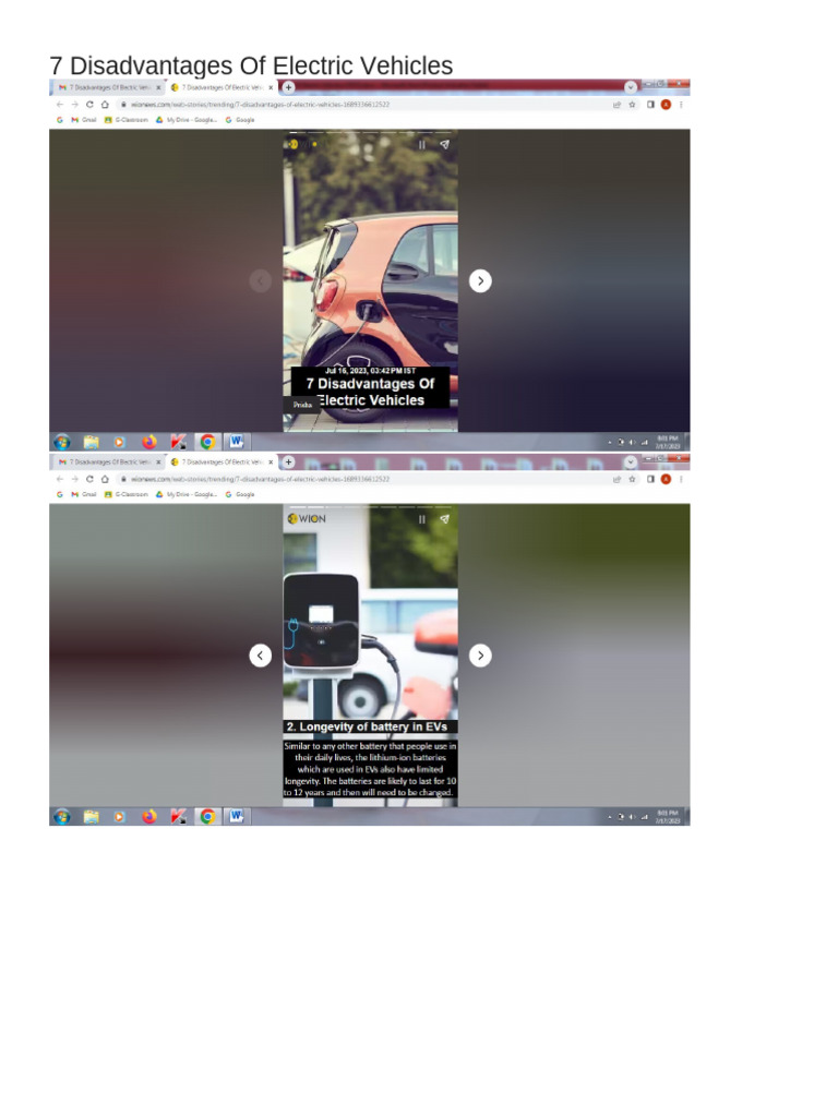 7 Disadvantages of Electric Vehicles-170723 | PDF