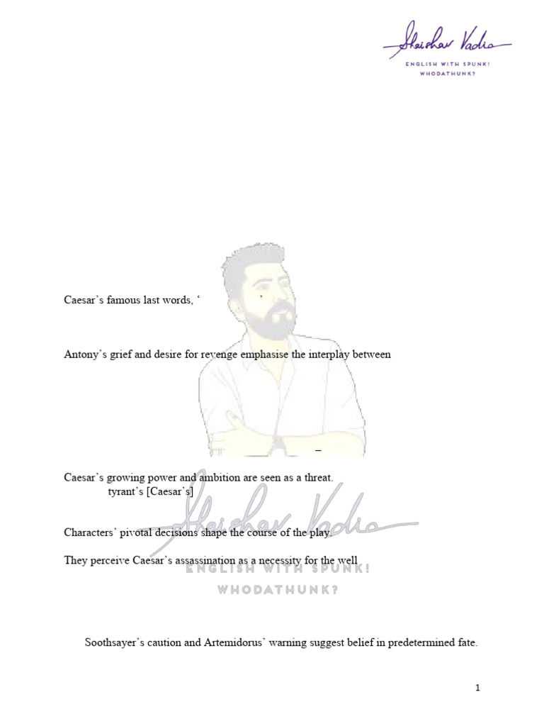 SV Last Kit - JC, Prose Poem 2025 | PDF | Mark Antony | Augustus