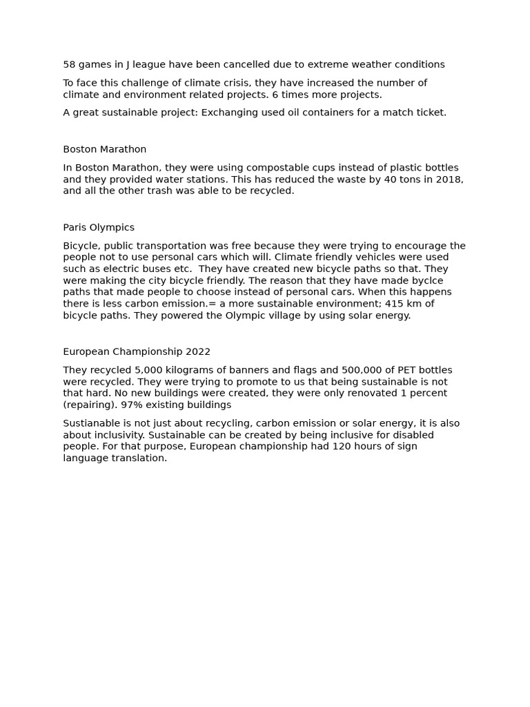 Sustainability Notes | PDF