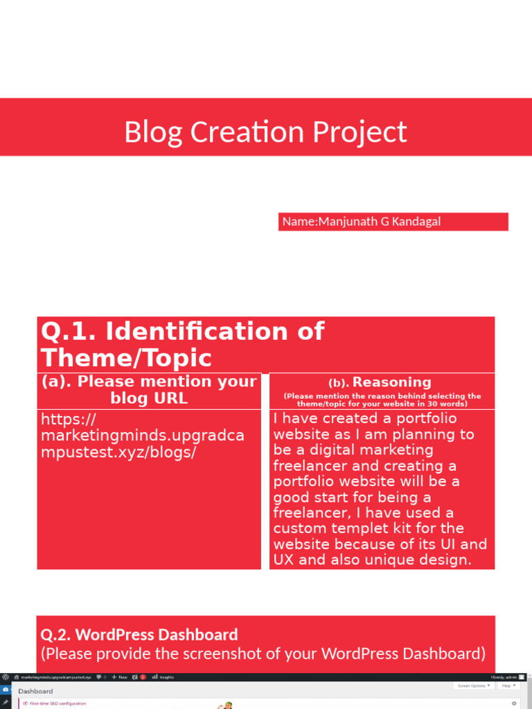 DM BlogCreation Manjunath | PDF