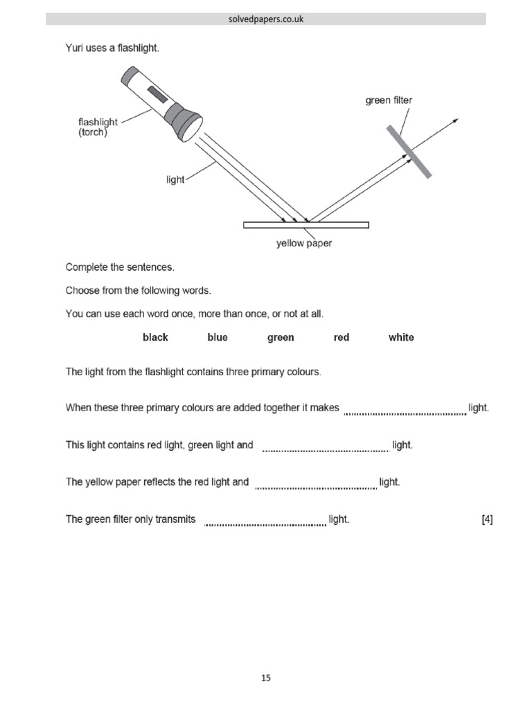 2022 17 Light and Colour Checkpoint - Sec - 1 Physics | PDF