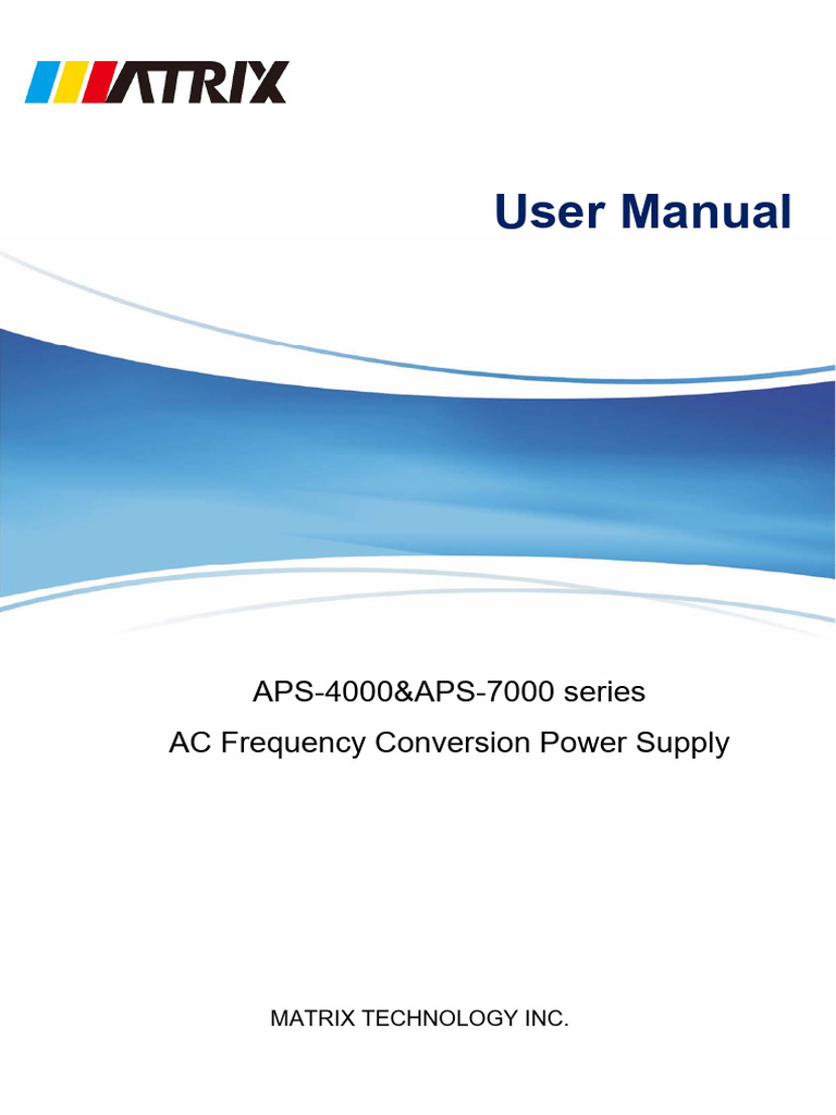 APS-4000-7000_series_user_manual | PDF | Power Supply | Mains Electricity