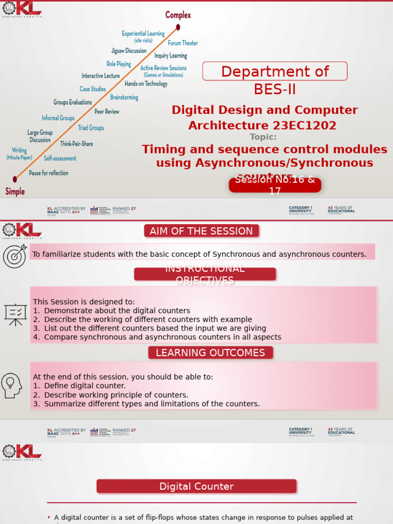 Session - 16 & 17 - Asyn Sync Counters | PDF | Electrical Circuits | Electronics