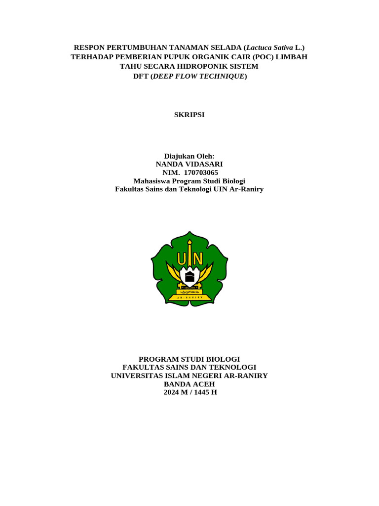 Cover Skripsi | PDF