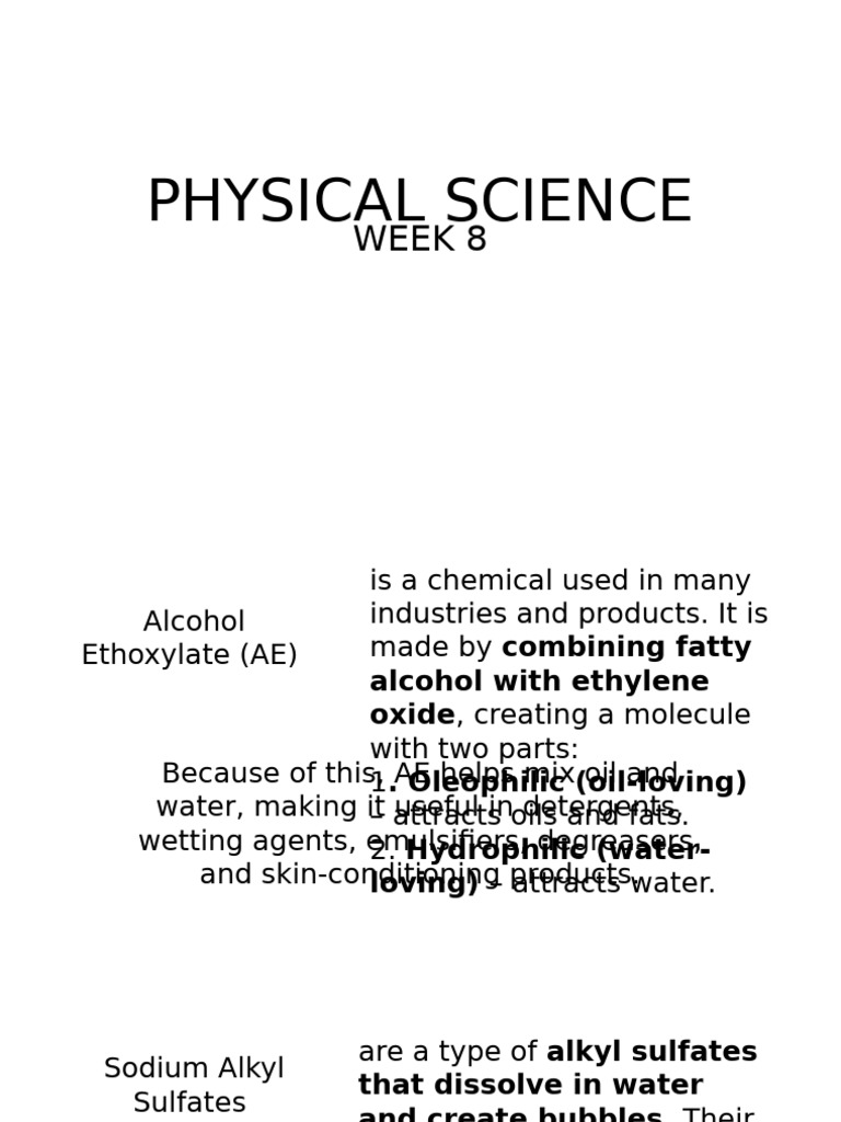 Essential Chemicals in Cleaning Products | PDF | Surfactant | Chemical ...