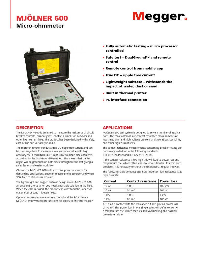 MJOLNER-600 DS en | PDF | Transformer | Electricity