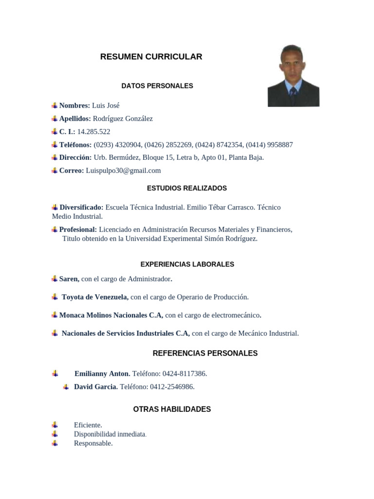 curriculum luis | PDF