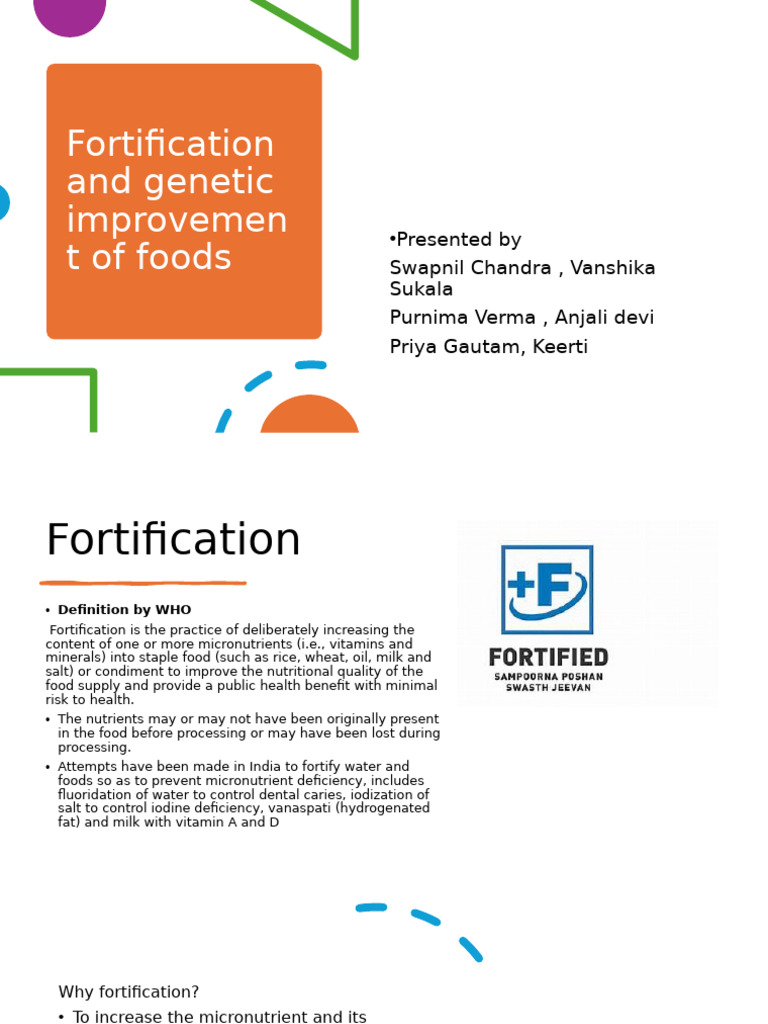 Fortification | PDF | Nutrition | Diet & Nutrition