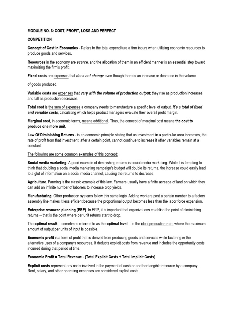 BA-ECO101 Reviewer Chap 6&7 | PDF | Monopoly | Price Discrimination