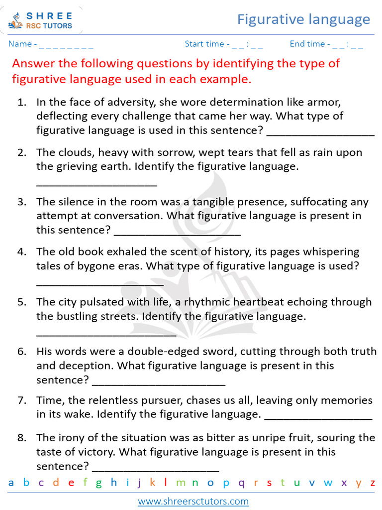 Figurative Language Identification Quiz | PDF