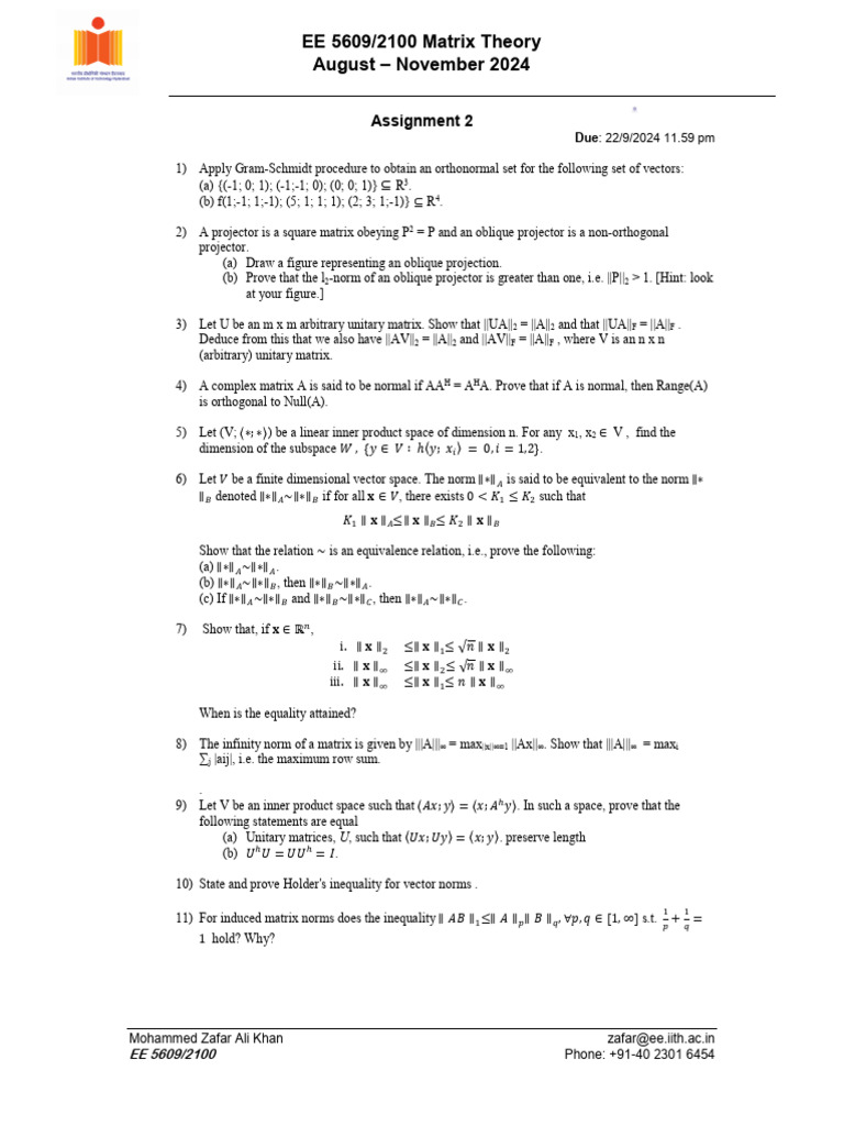 Assignment 2 | PDF | Geometry | Mathematical Analysis