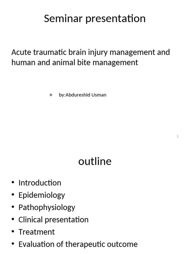 Acute Management of Brain injury | PDF | Traumatic Brain Injury ...