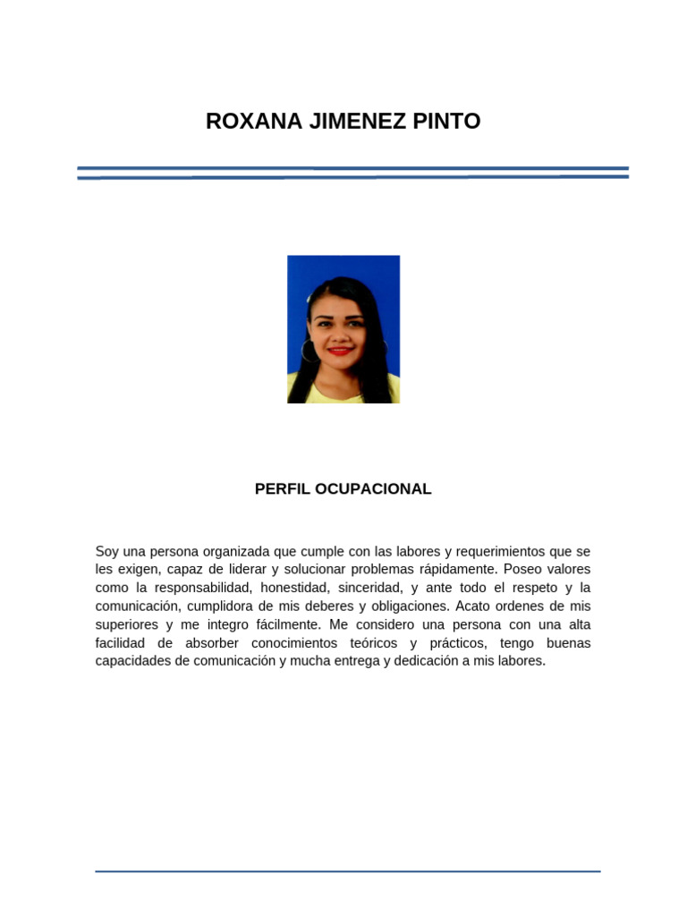 Hoja de Vida Roxana Jimenez (1) 22 | PDF