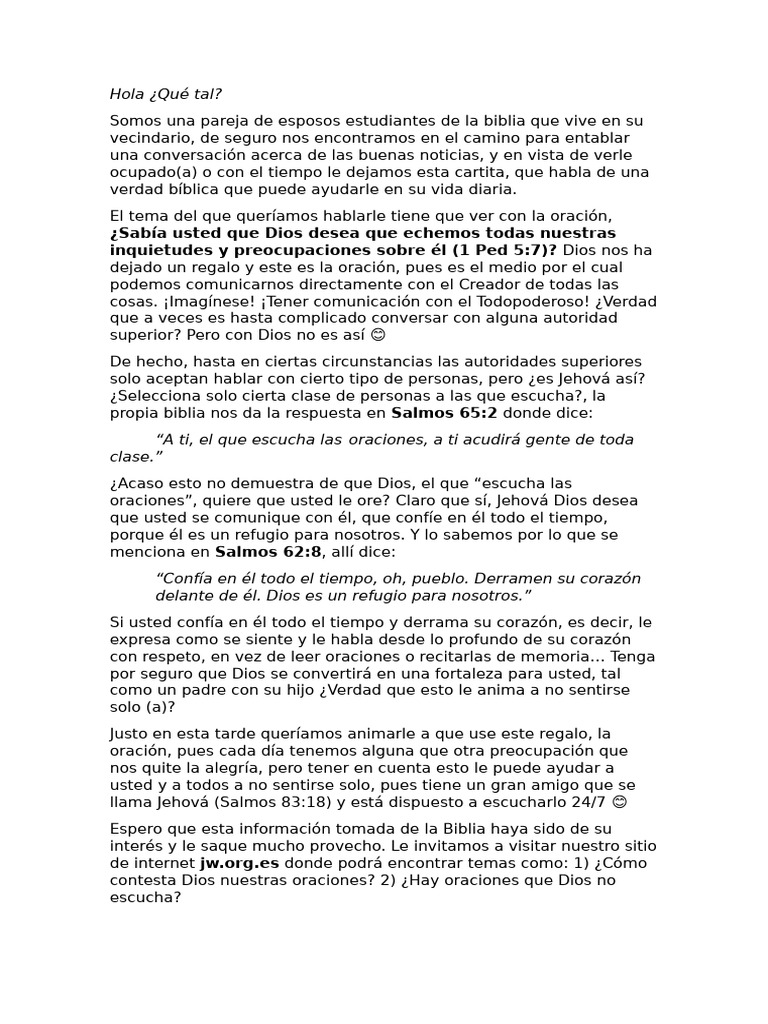 La Oración: Comunicación con Dios | PDF | Dios | Salmos