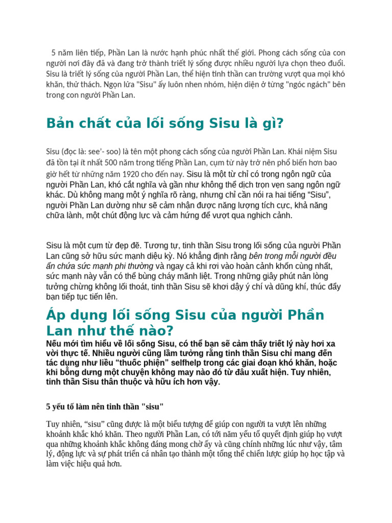 Sisu Lifestyle | PDF