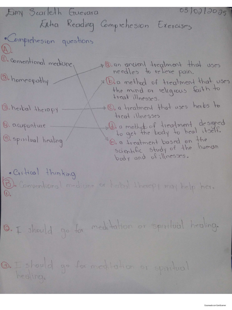 Reading Comprehesion Questions | PDF