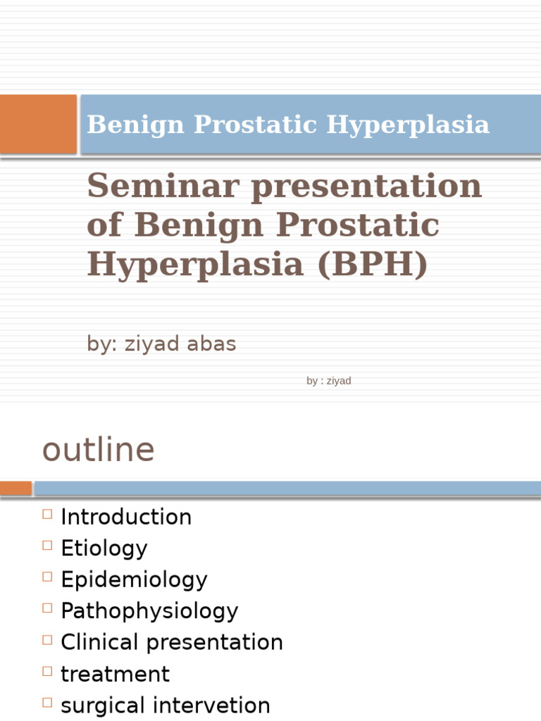 Understanding Benign Prostatic Hyperplasia | PDF | Prostate | Medical Specialties