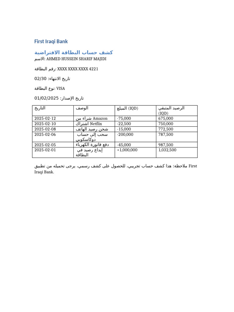 FIB_Card_Statement | PDF