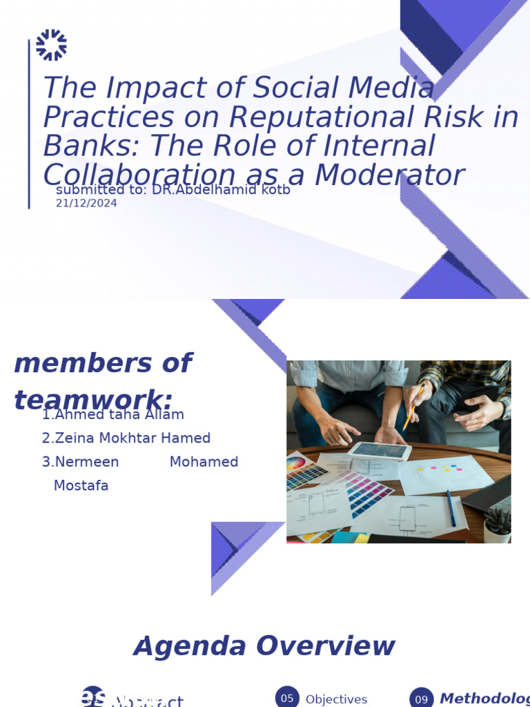 The Impact of Social Media Practices on Reputational Risk in Banks the Role of Internal ...