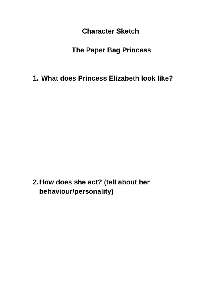 Character Sketch | PDF