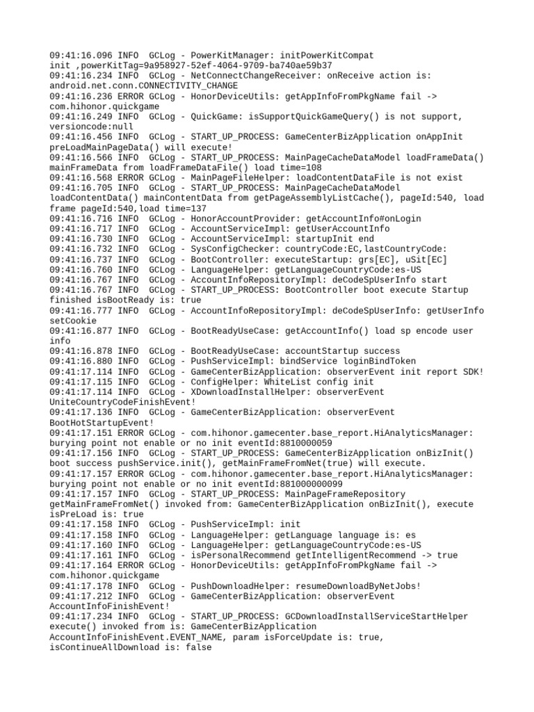 Errores y Procesos de Inicio en GameCenter | PDF | Desarrollo web | Estándares web
