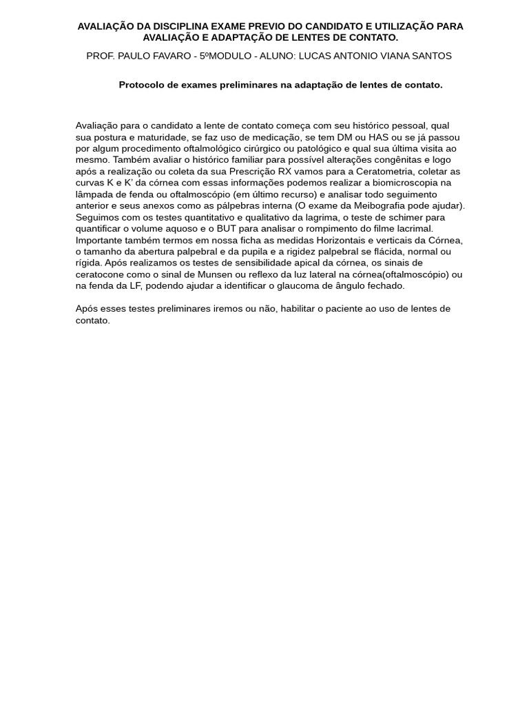 Prova Modulo 5 - Paulo Favaro | PDF