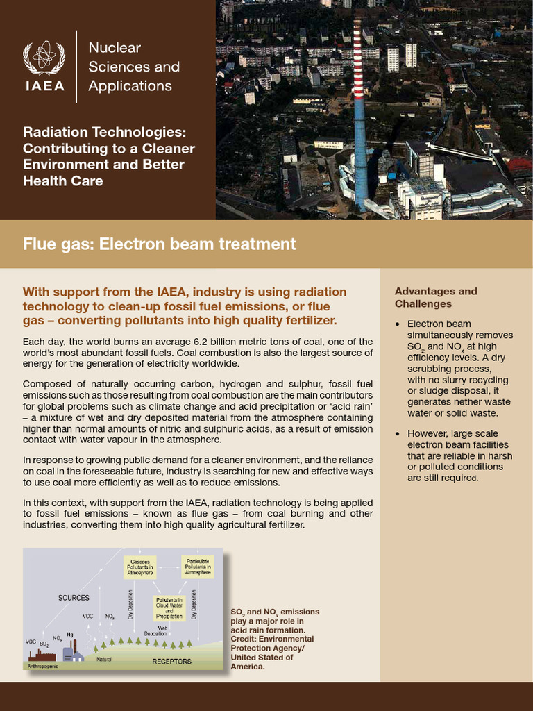Flue Gas Electron Beam Treatment | PDF | Coal | Greenhouse Gas