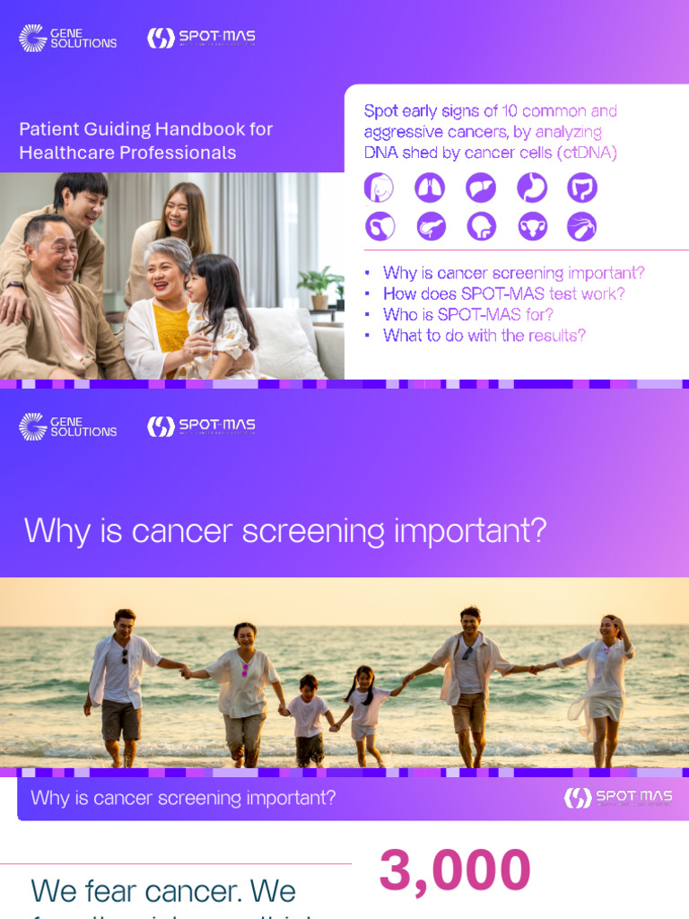 Importance of Cancer Screening & SPOT-MAS | PDF | Cancer | Sensitivity ...