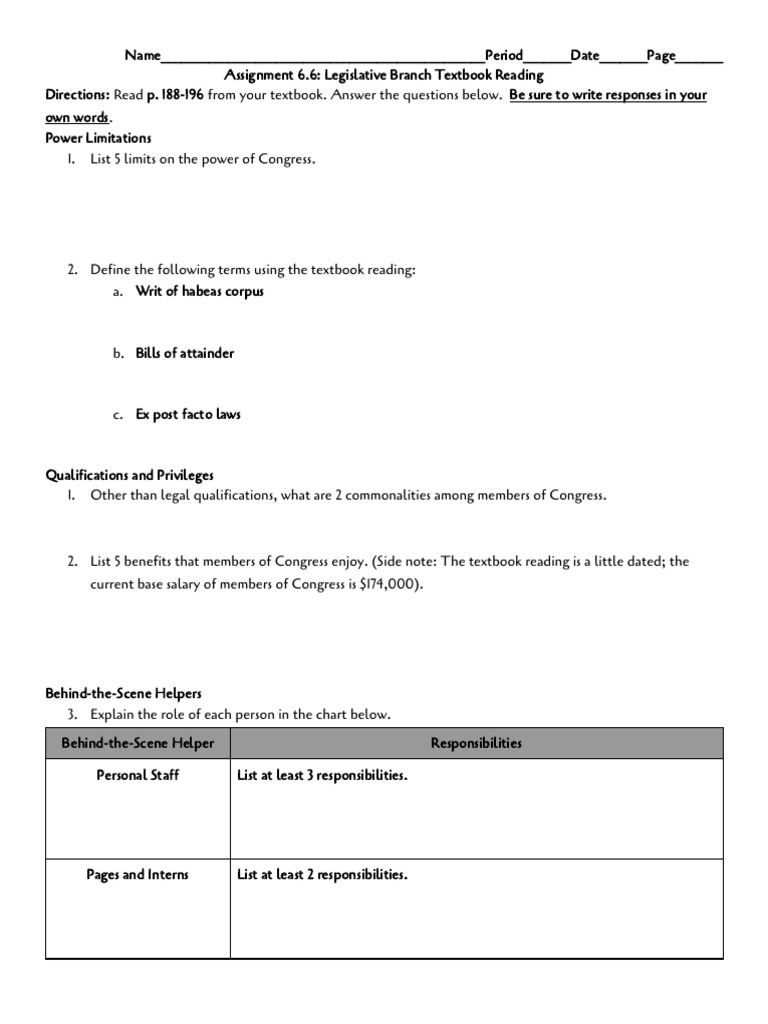 Kami Export - Aubrianna Younger - Assignment 6.6 - Legislative Branch ...