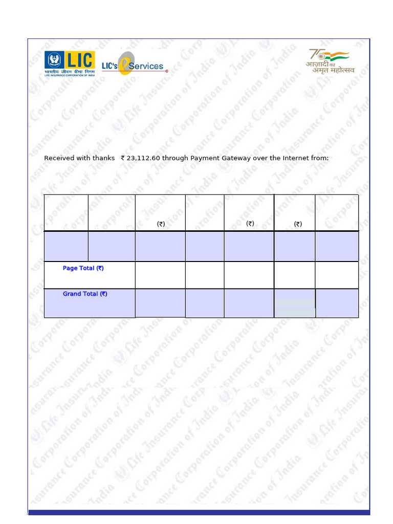 LIC Renewal Premium Receipt Details | PDF | Business