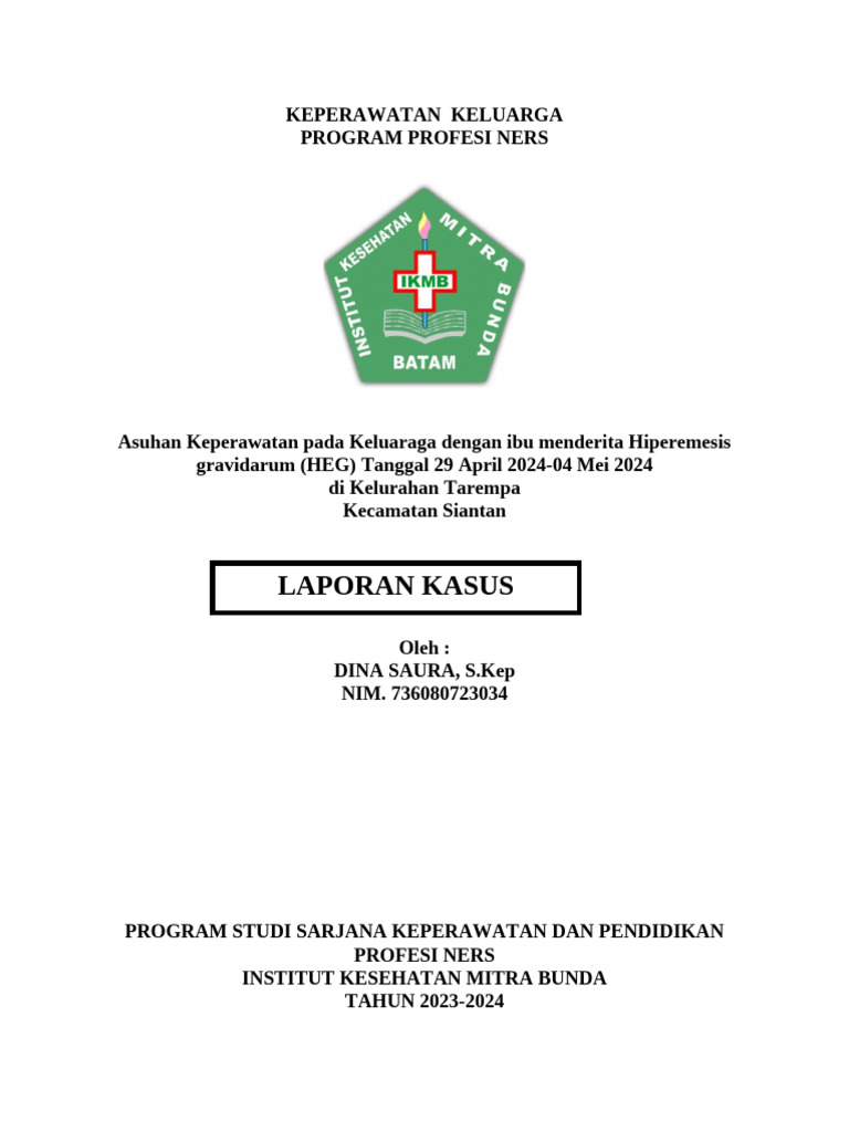 LK Kep - Keluarga Dina Saura, S.kep | PDF