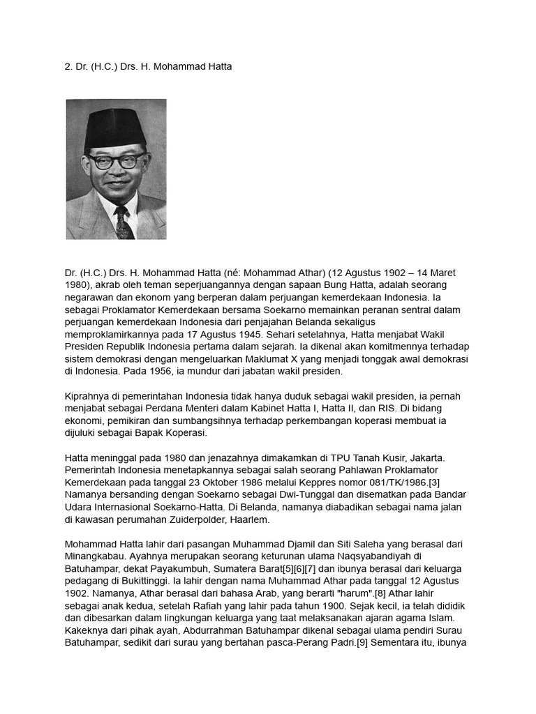 Muhammad Hatta | PDF