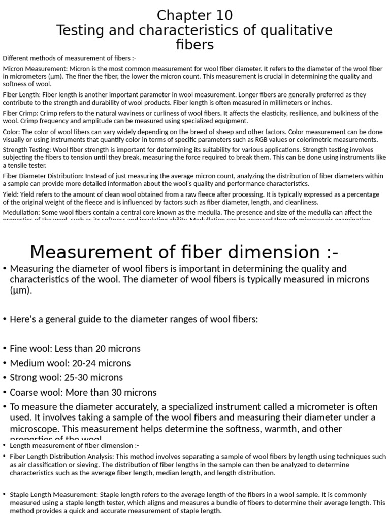 Qualitative Fiber Testing Methods | PDF | Wool | Textiles