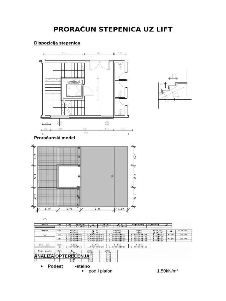 Proracun Stepenica Uz Lift - 4 | PDF