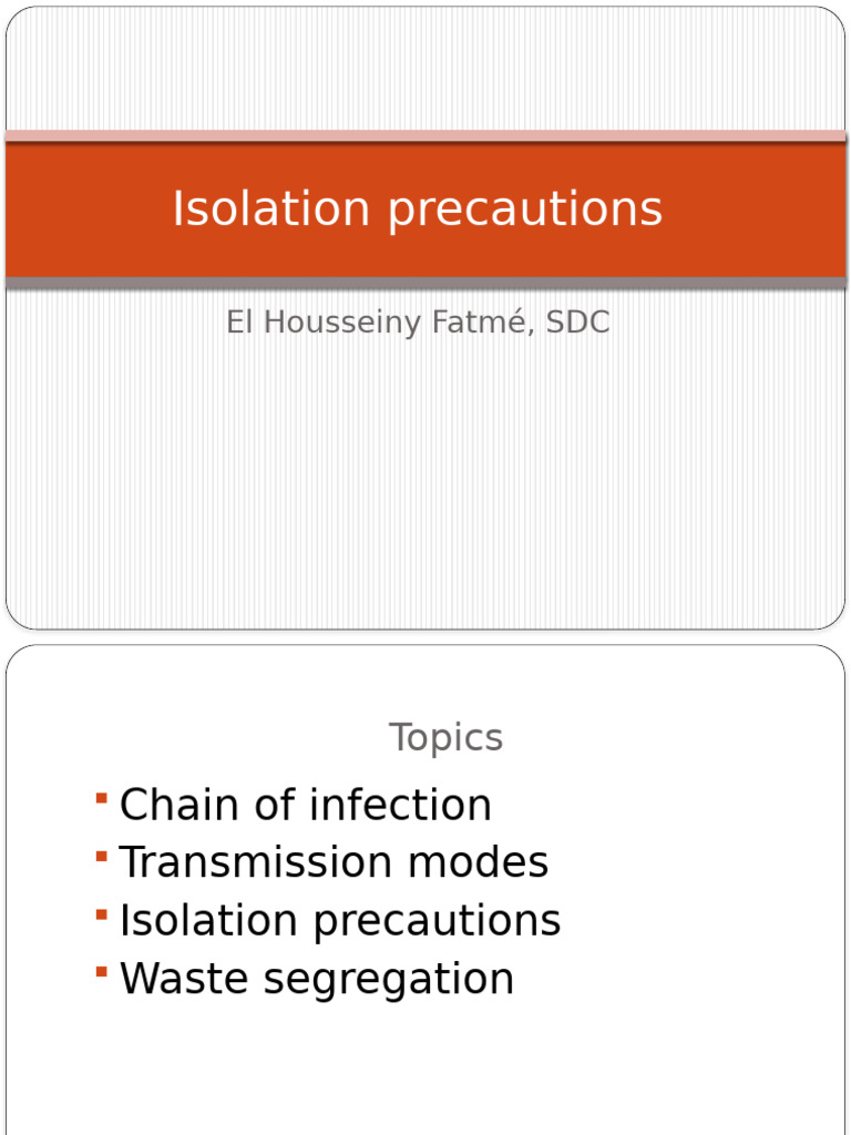 Isolation Precautions and Procedures Guide | PDF | Infection | Immunology
