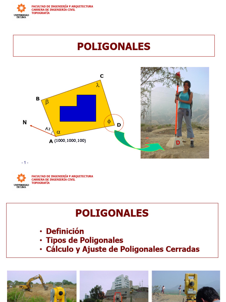 Poligonales | PDF | Topografía | Geometría
