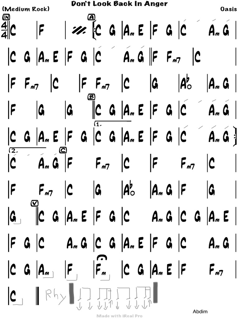 Don't Look Back in Anger | PDF