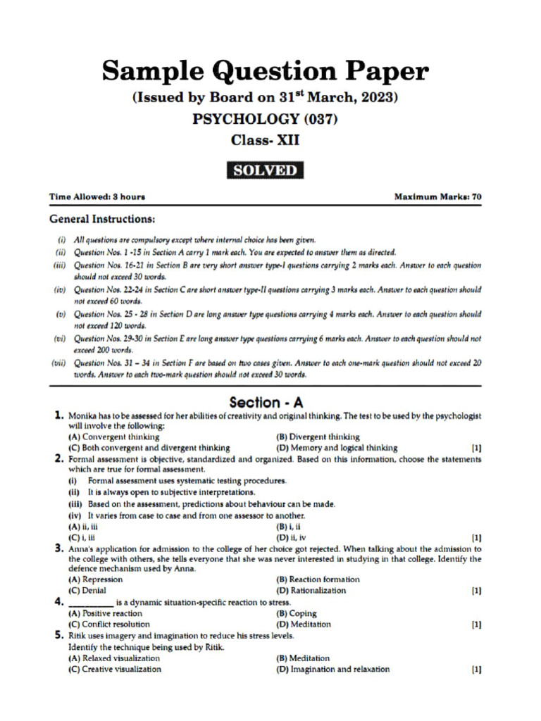 psy sample 1 | PDF | Attitude (Psychology) | Psychology