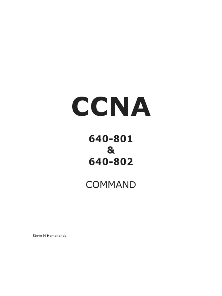 CCNA Command | PDF | Routing | Router (Computing)
