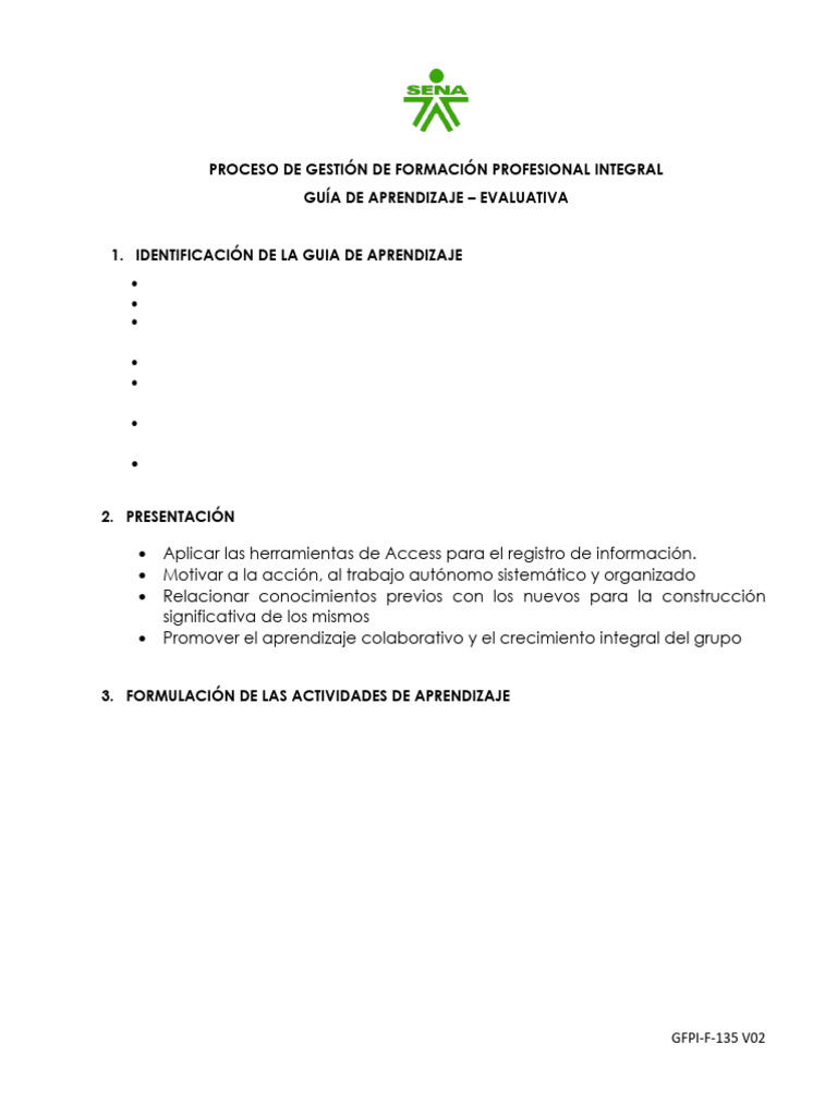 Guia de Aprendizaje Evaluativa | PDF | Software | Base de datos relacional Guia de Aprendizaje Evaluativa | PDF | Software | Base de datos relacional