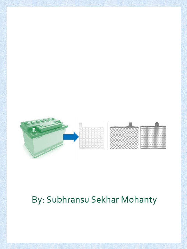 Grid Manufacturing in Lead-Acid Batteries | PDF | Lead | Metals
