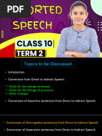 Reported Speech Class 10 Notes | PDF | Sentence (Linguistics) | Verb