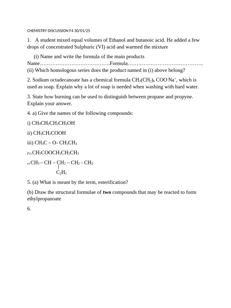Chemistry Discussion f4 30 | PDF