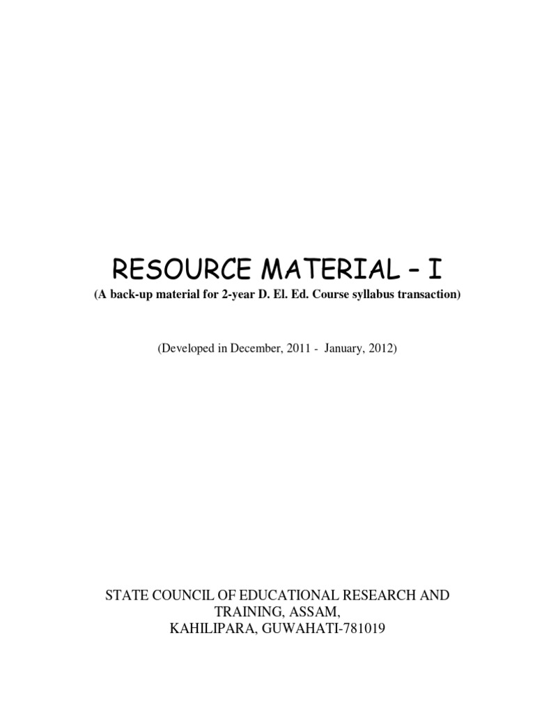 6.resource Material For Teacher Educators | PDF | Psychology | Child ...