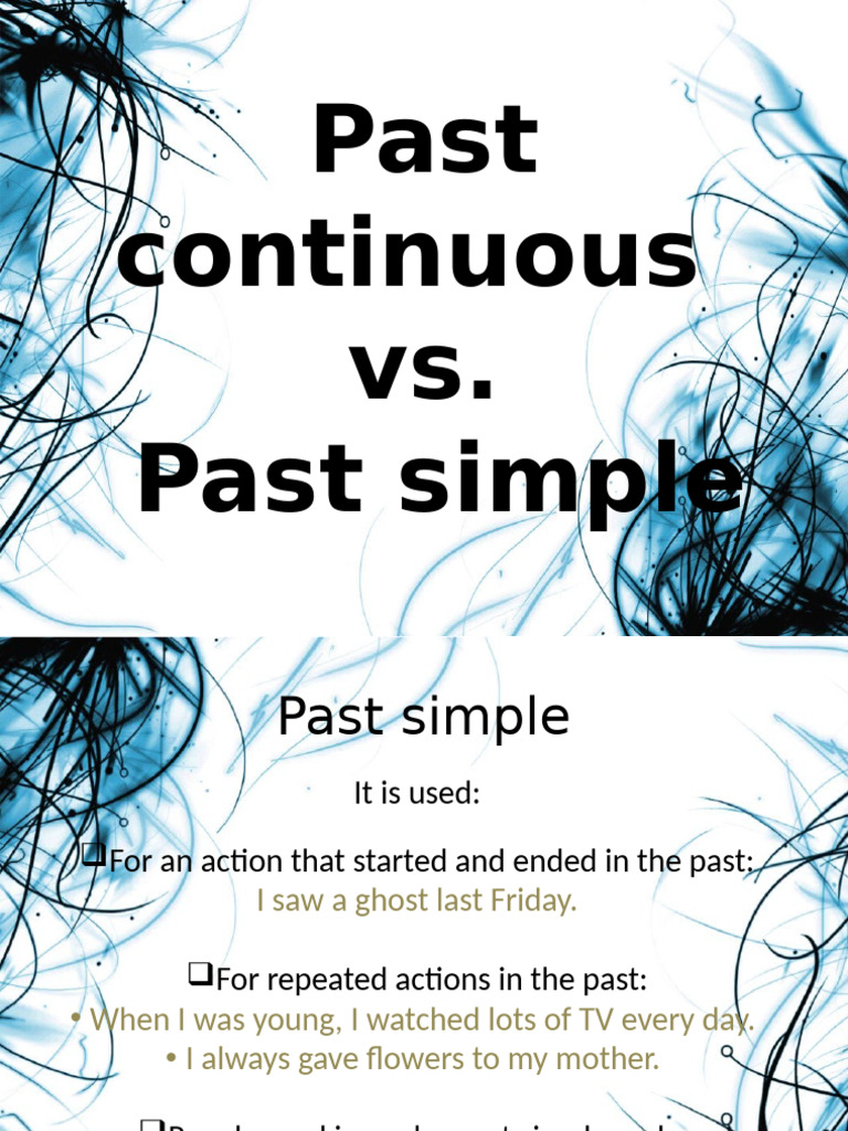 Past Simple vs. Past Continous | PDF | Verb | Linguistic Morphology