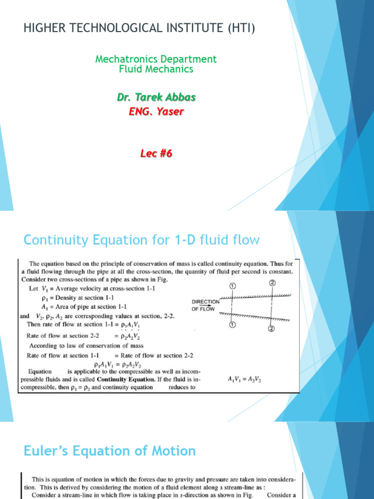 fluid. mech lec#6 | PDF