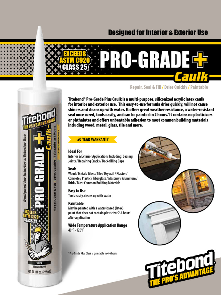 TB8401 - FF1245 - TB - Pro - Grade - Plus - Caulk - Sheet | PDF | Paint ...