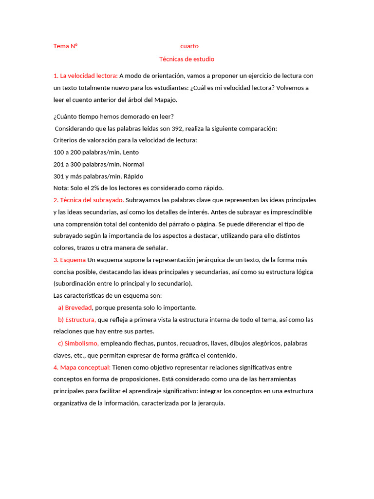 5.. tecnicas de estudio | PDF
